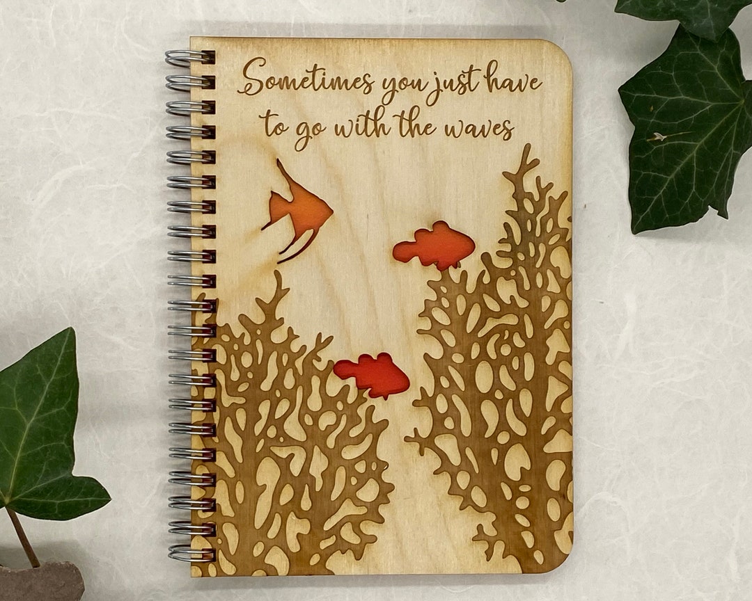 Journal, Tropical Fish Journal, Wood Cover Journal, Adventure Journal ...