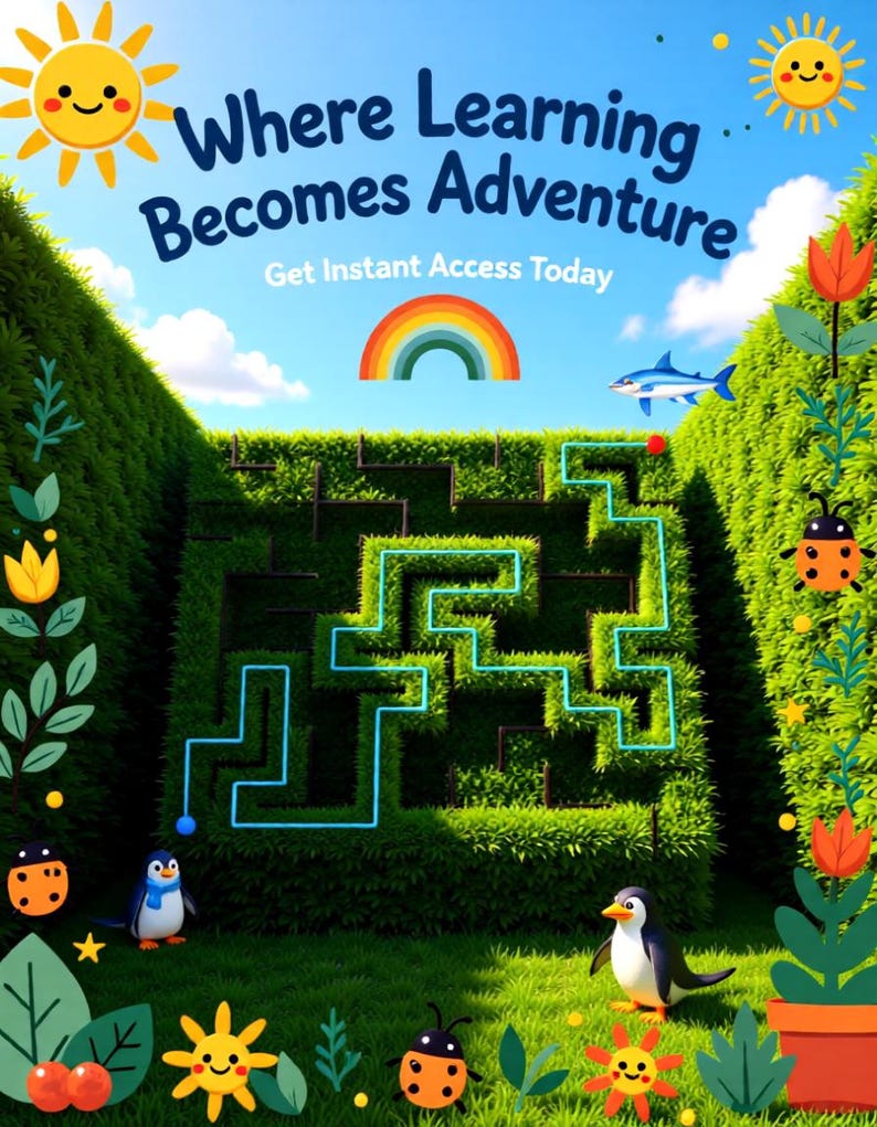 Wild Trails Maze Pack | 52 Printable Animal Mazes With Answers | Kids ...