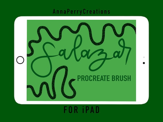 Salazar Procreate Lettering/Detail Brush // smooth write | Etsy