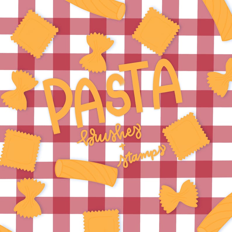 Pasta Squared Procreate Brushes and Stamps - Etsy