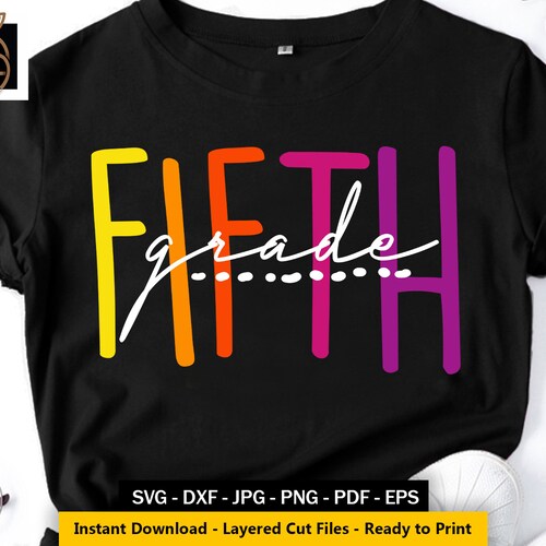 Back to School Hello 5th Grade SVG School Cut File School | Etsy