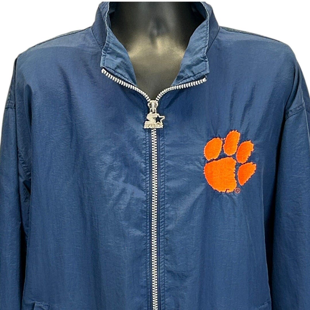 Vintage Clemson University Tigers Starter Jacket Mens 2XL Blue ...
