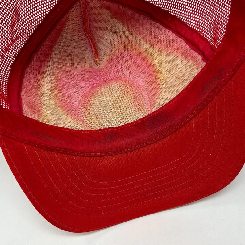Vintage US Marine Corps Trucker Hat Baseball Cap Red USMC Military ...