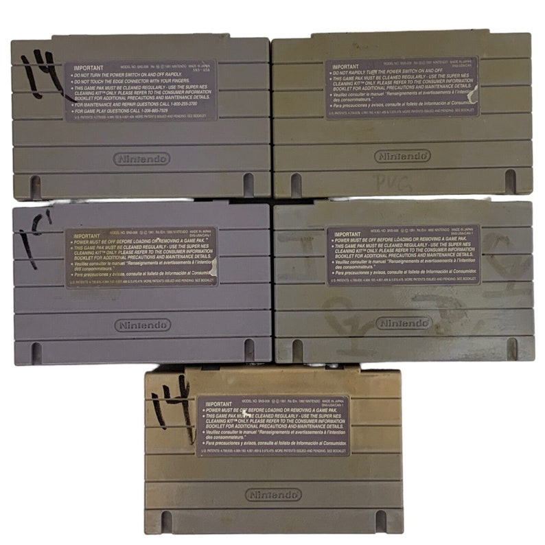 Lot of 5 SNES Super Nintendo Video Games Sports Madden NFL - Etsy