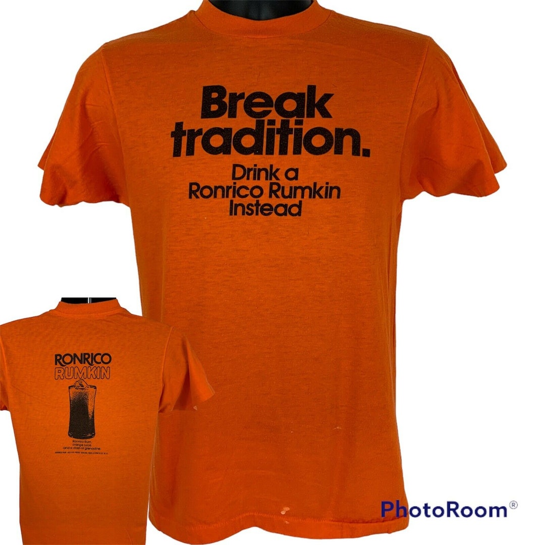 Ronrico Rumkin Rum Vintage 80s T Shirt Small Alcoholic Beverage Mens ...