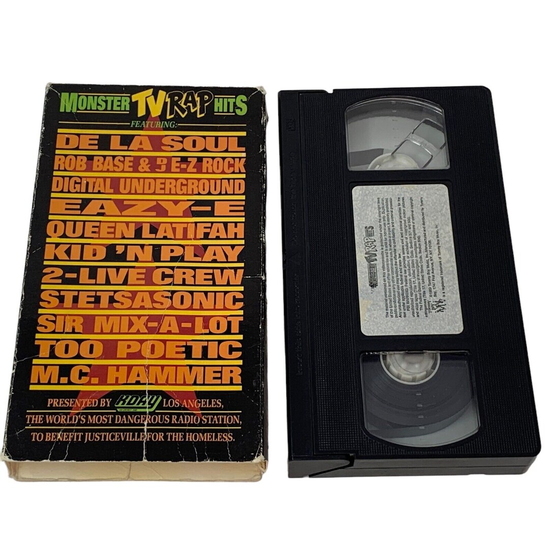 Vintage 80s Monster TV Rap Hits VHS Tape KDAY Los Angeles - Etsy