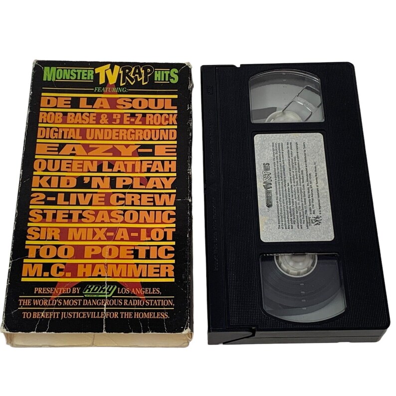 Vintage 80s Monster TV Rap Hits VHS Tape KDAY Los Angeles - Etsy