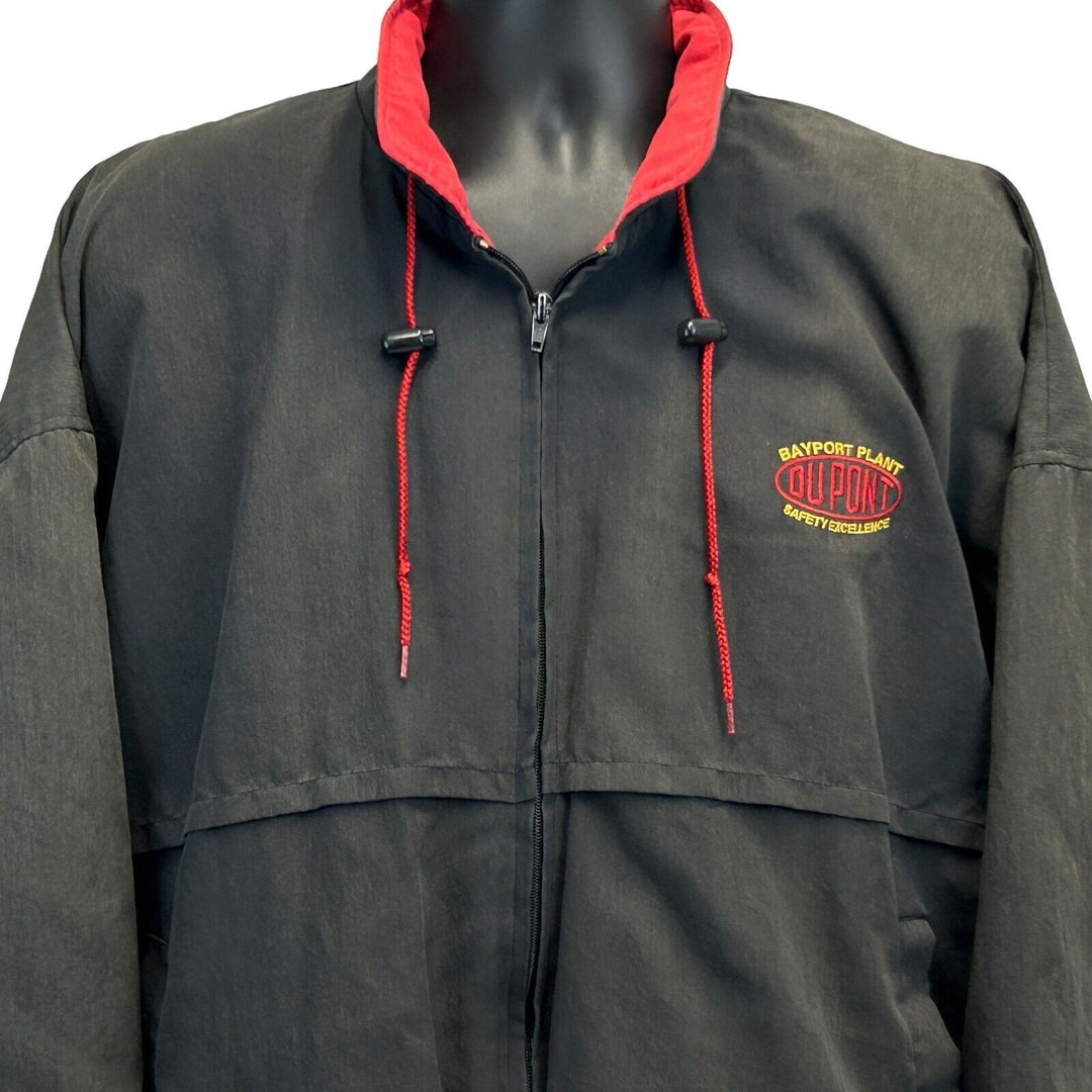 Vintage 90s Dupont Bayport Plant Jacket Mens XL X-large Black Pasadena ...