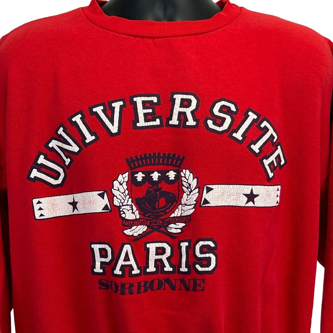 Universite Paris Sorbonne Vintage 80s Sweatshirt Medium University ...
