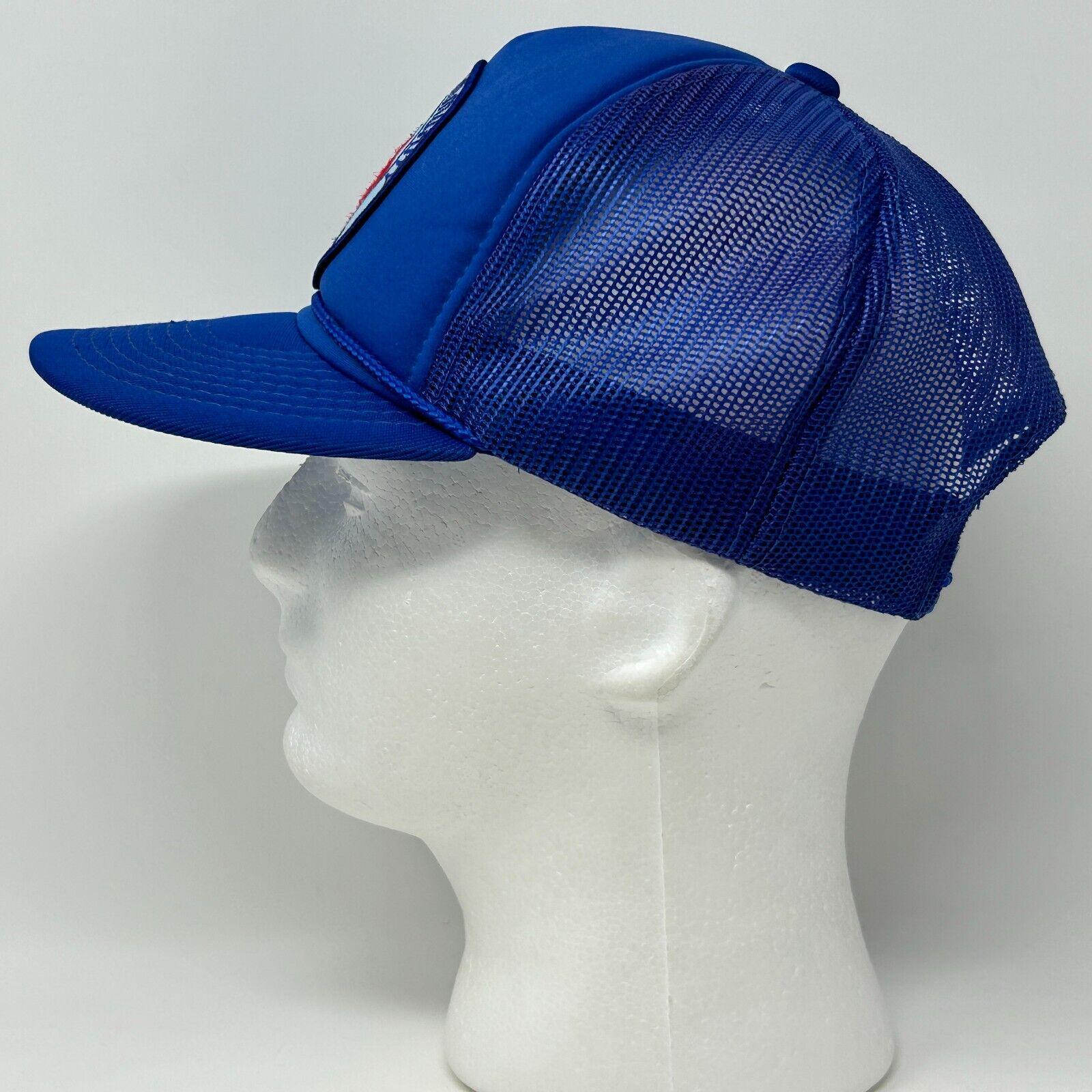 Vintage Houchin Community Blood Bank Trucker Hat Cap Blue 80s Blood ...