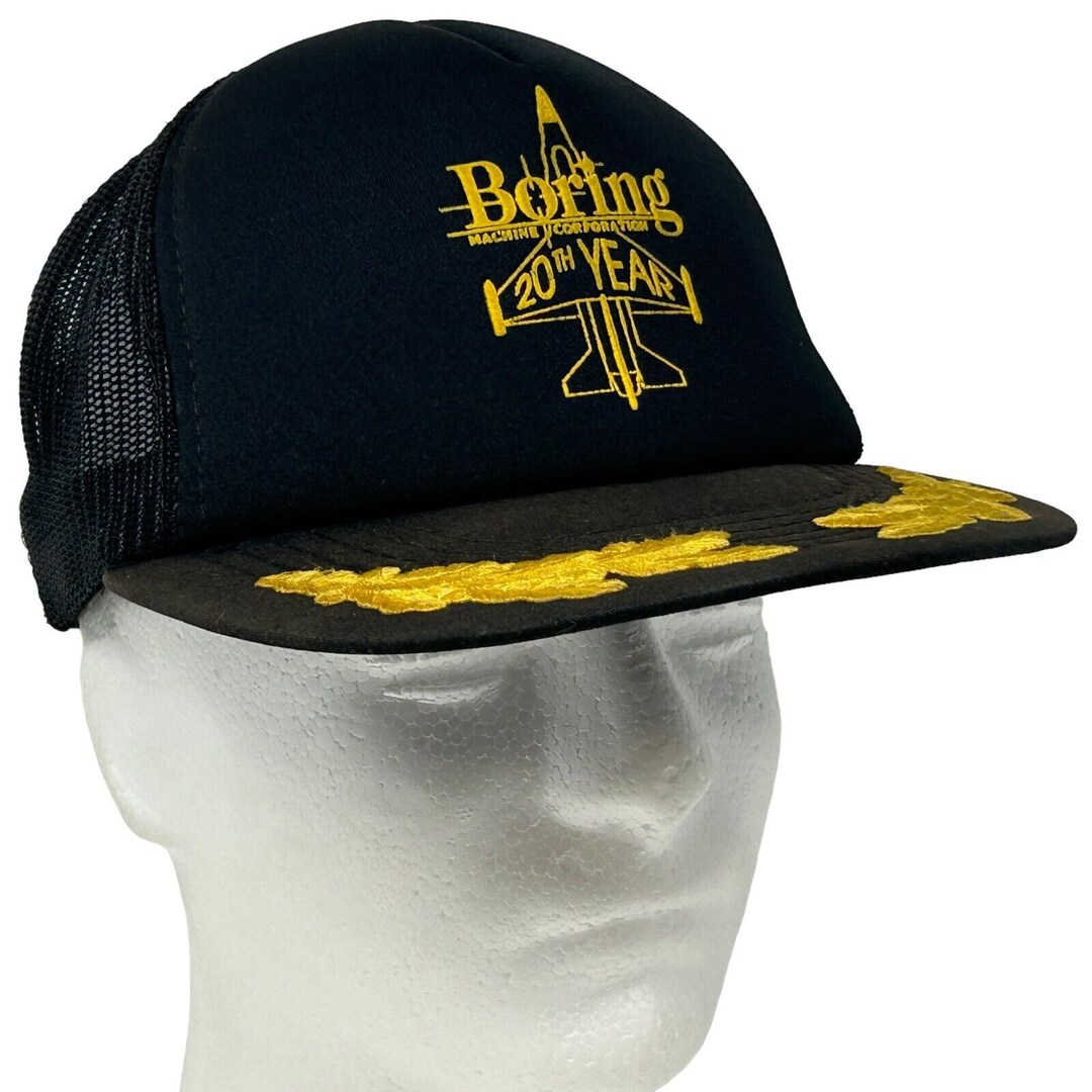 Vintage Boring Machine Corporation Trucker Hat Baseball Cap 90s Black ...