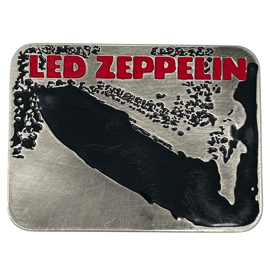 Vintage Led Zeppelin Belt Buckle 2005 Rock Band Myth Gem Bravado Silver ...