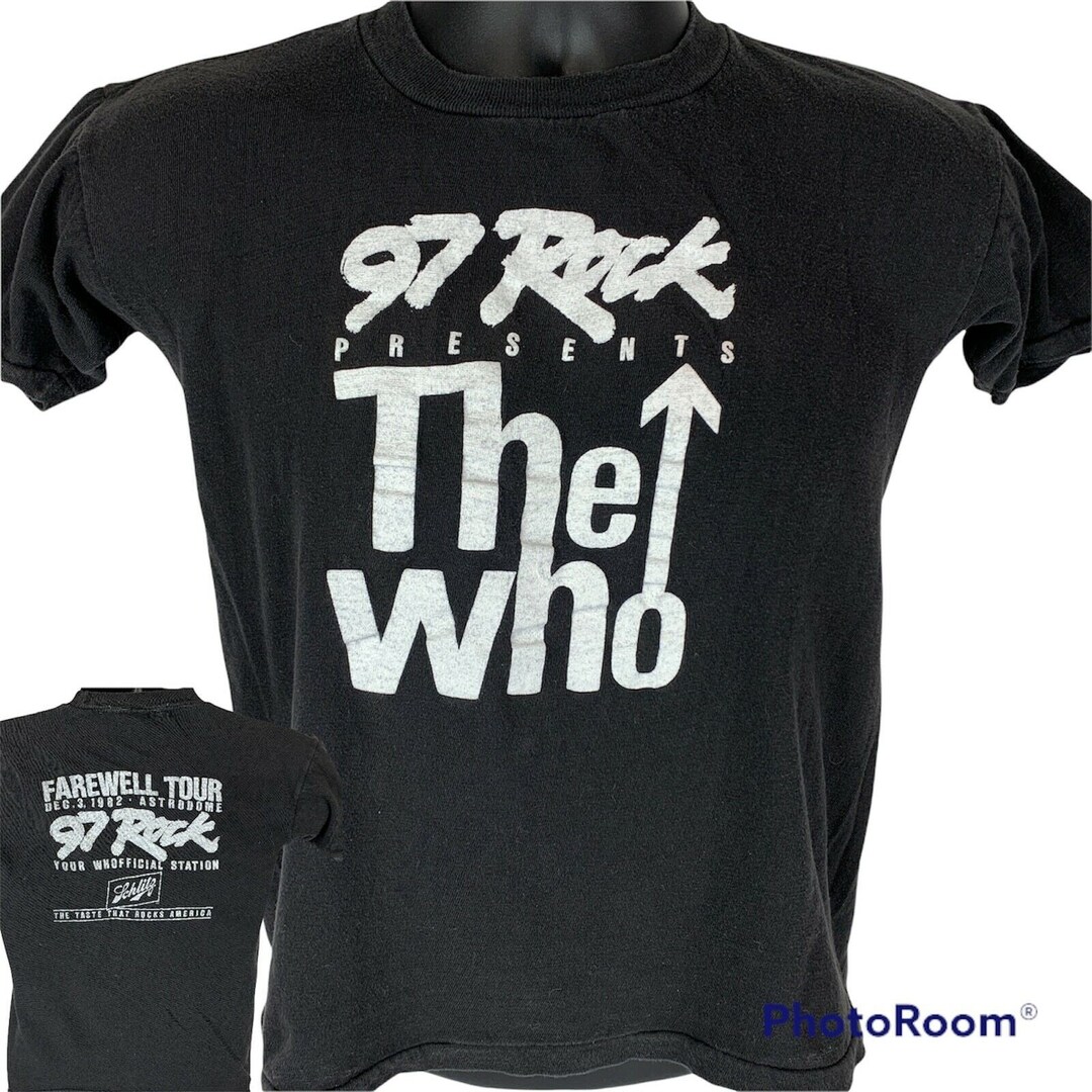 The Who 1982 Tour Vintage 80s T Shirt XS Farewell Tour Houston Concert ...