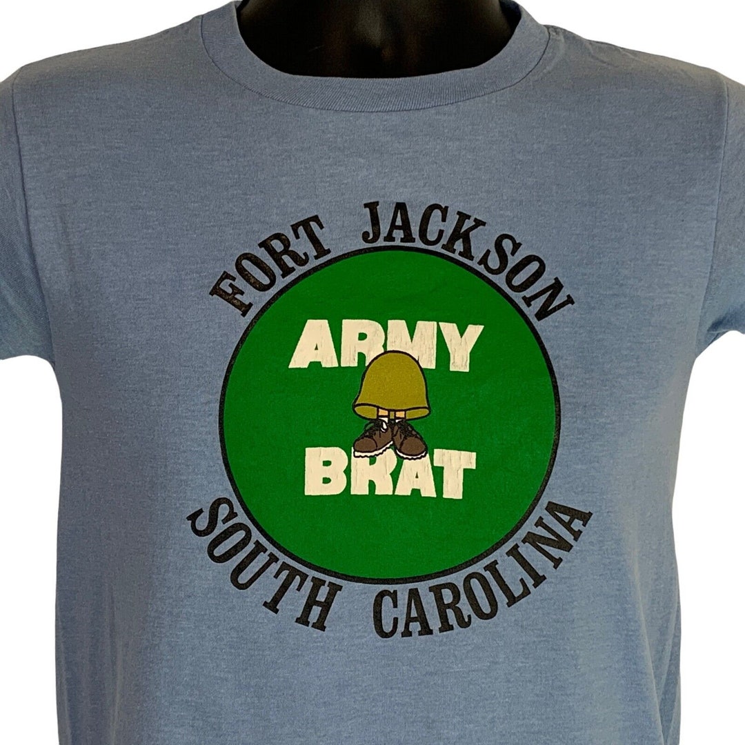 Vintage Fort Jackson Army Brat T Shirt Youth XL X-large 18 Blue ...