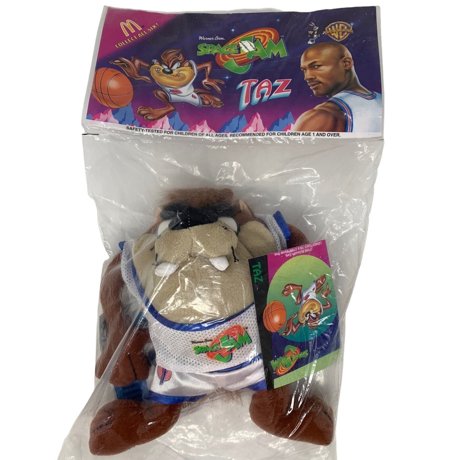 Mcdonalds Taz Space Jam Vintage 90s Plush Stuffed Animal Tasmanian ...