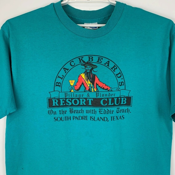 Vintage 80s Blackbeards Resort Club T Shirt South Pad… - Gem