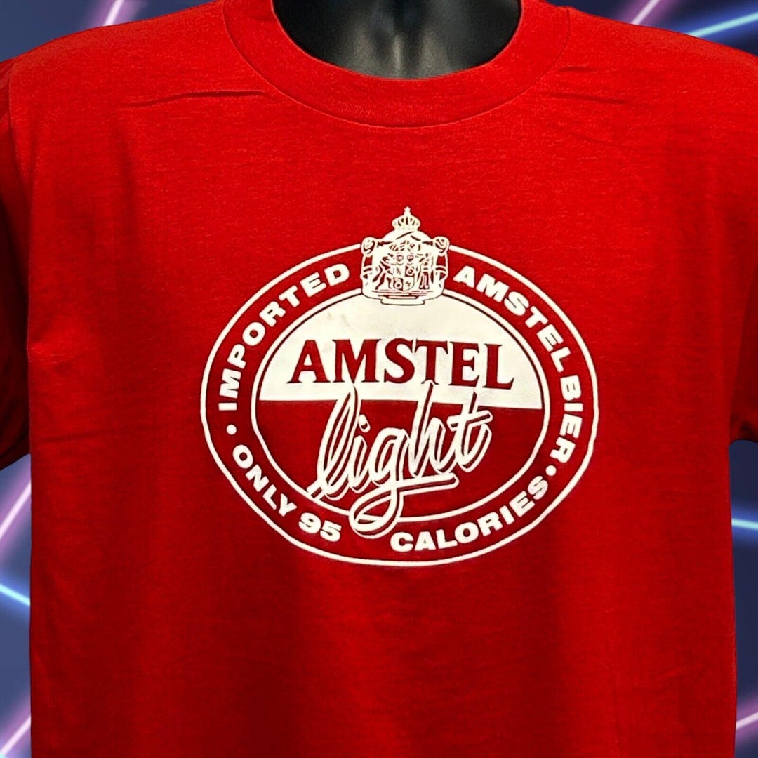Vintage Amstel Light Beer T Shirt Mens Medium Brewery Breweriana Made ...