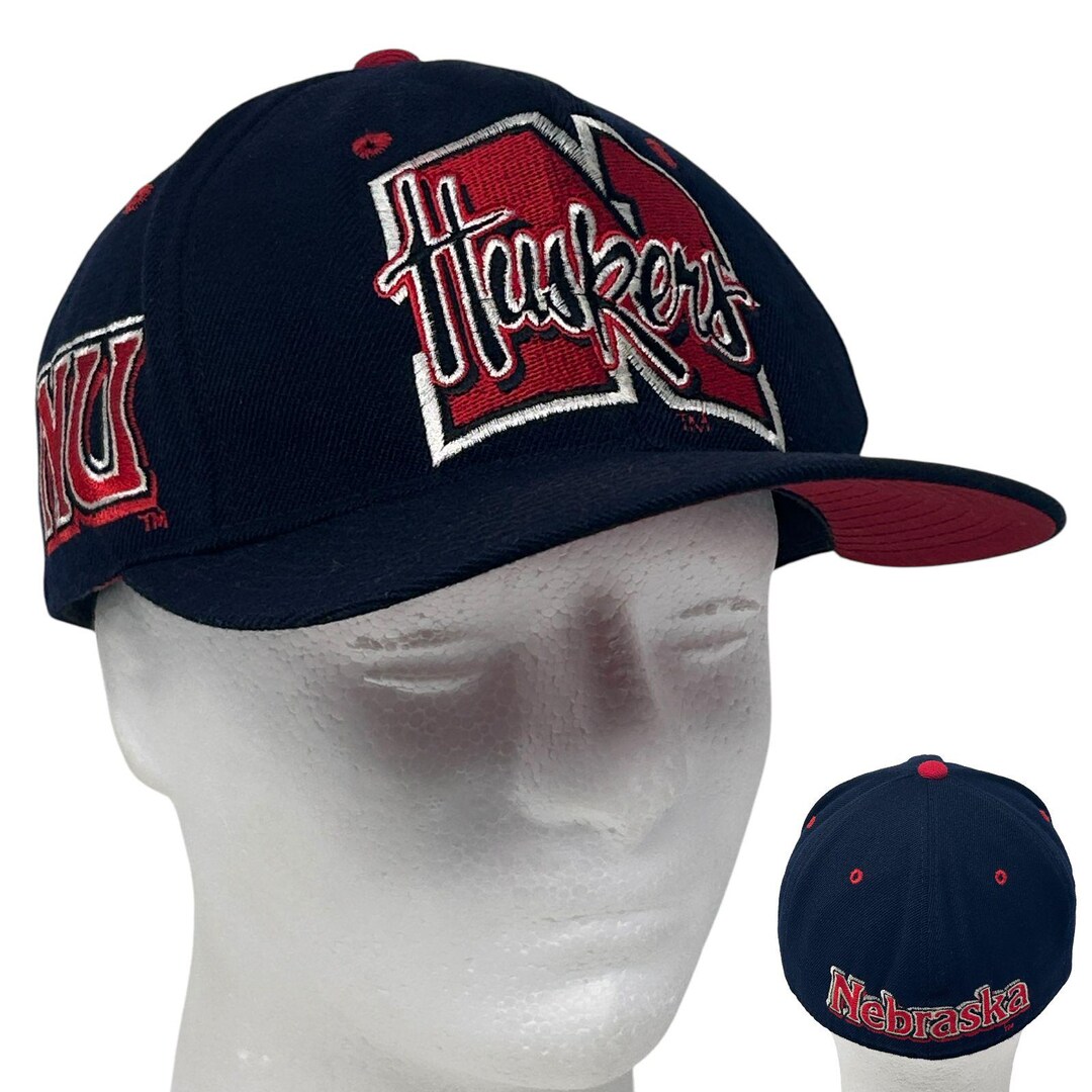 Vintage Nebraska Cornhuskers Hat Baseball Cap Huskers Zephyr Blue ...