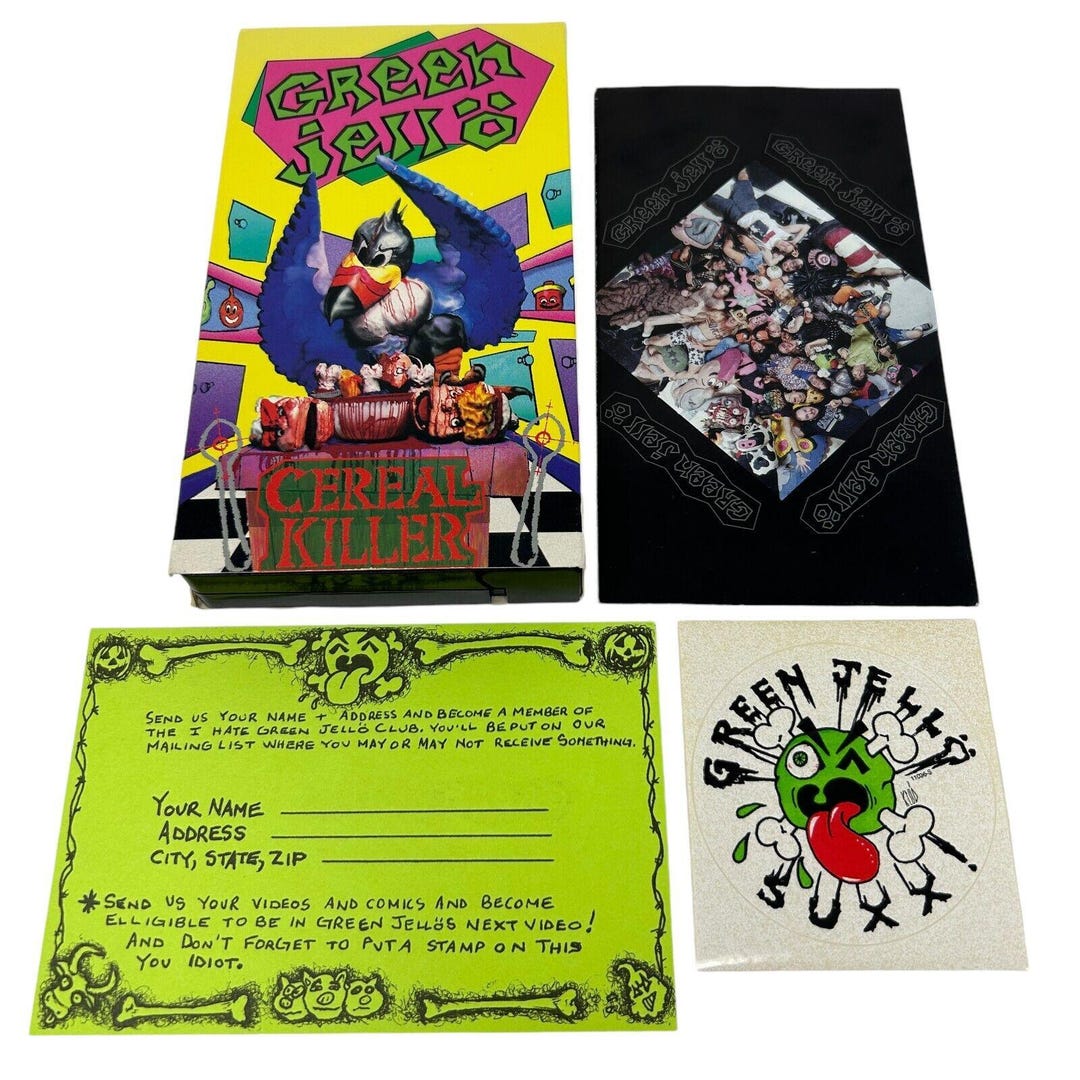 Vintage Green Jello Cereal Killer VHS Tape Green Jelly Band Music ...