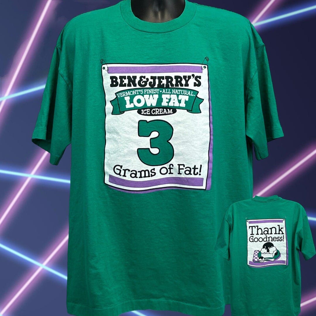 Vintage Ben and Jerrys Ice Cream T Shirt Mens XXL Runner Marathon ...