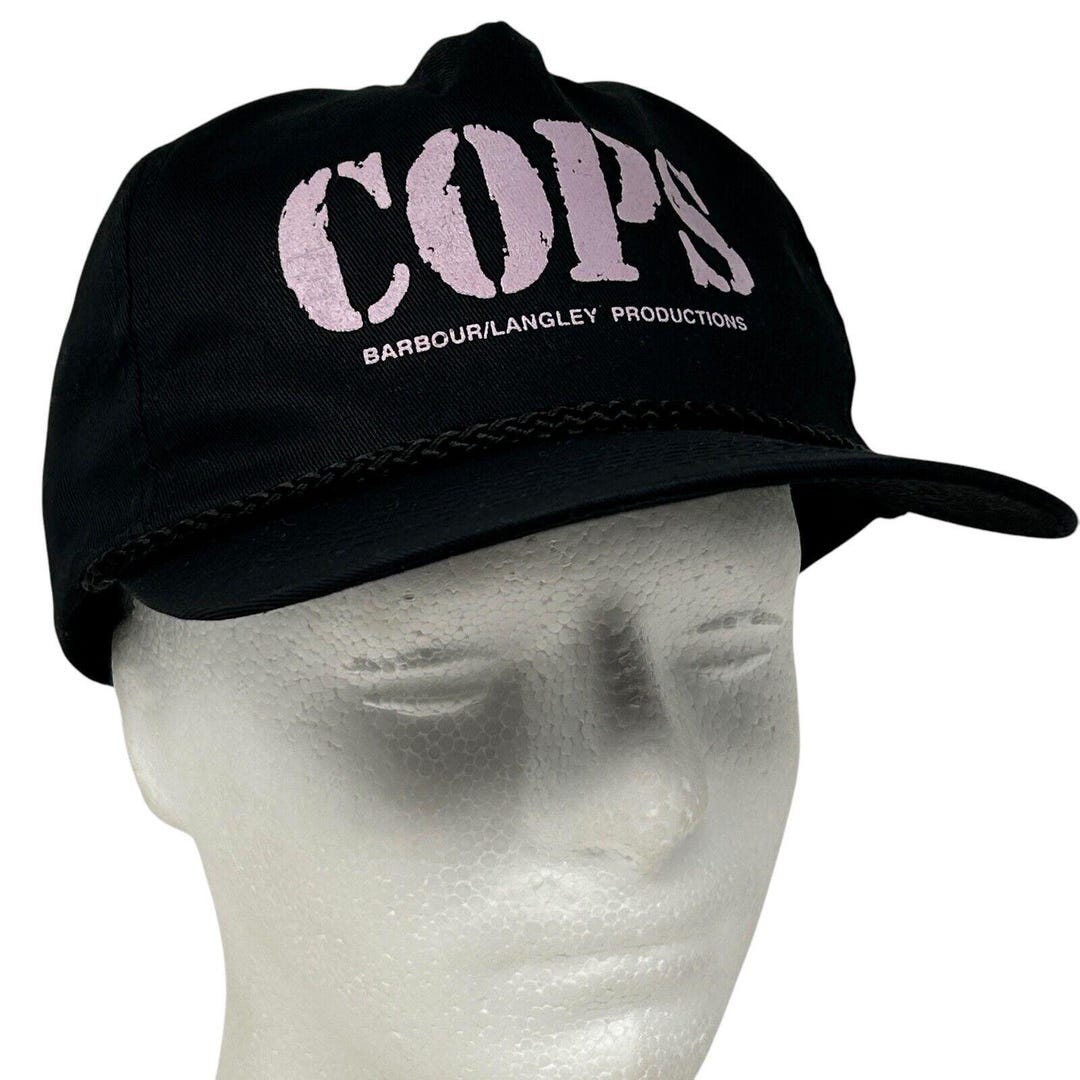 Vintage Cops TV Television Show Baseball Cap Hat Police Rope Cord ...