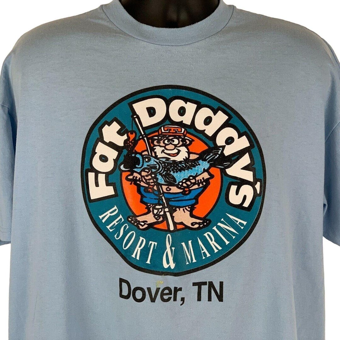 Vintage 90s Fat Daddys Resort Marina T Shirt Dover Tennessee Blue Tee ...