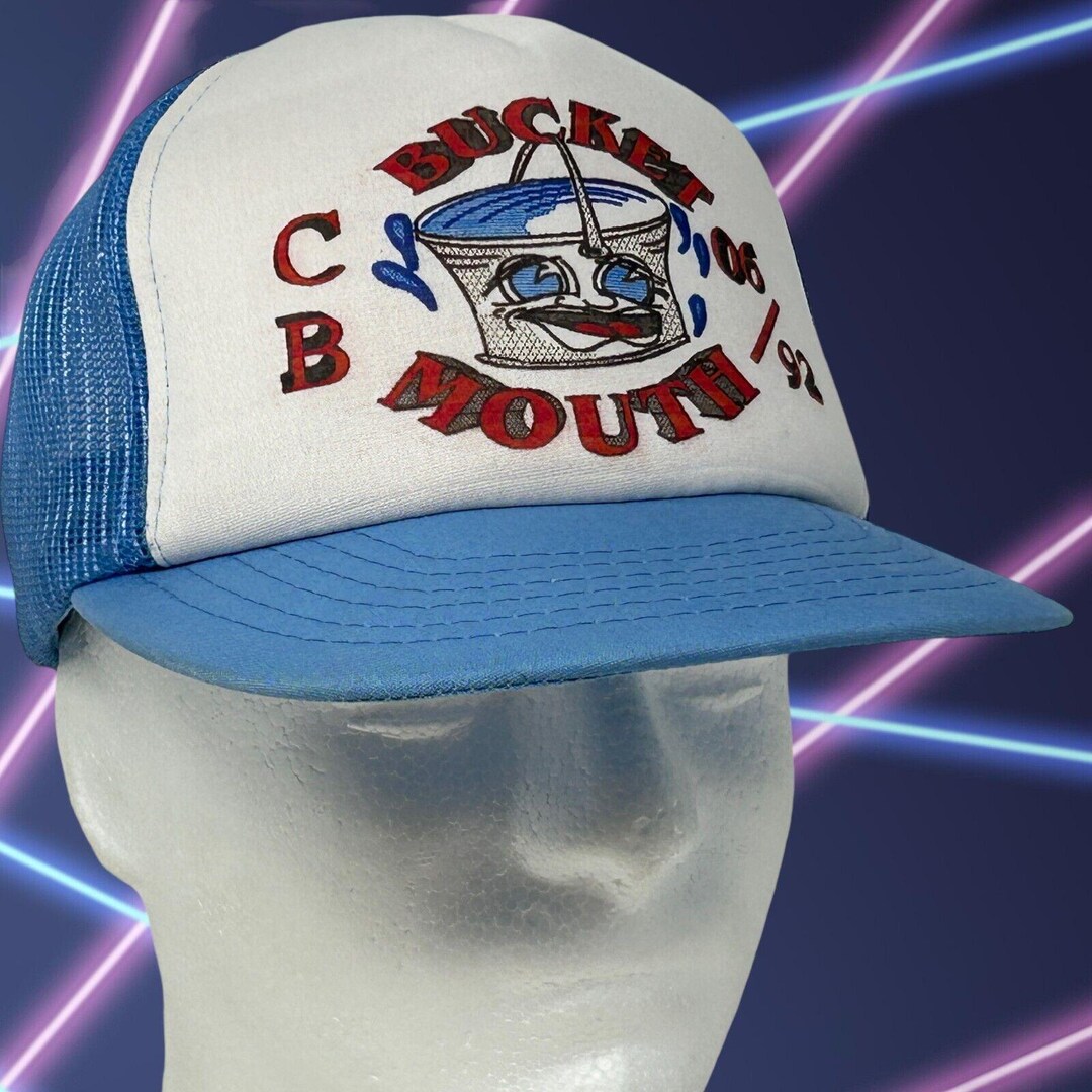Vintage Bucket Mouth CB Radio Trucker Hat Baseball Cap 90s Snapback ...