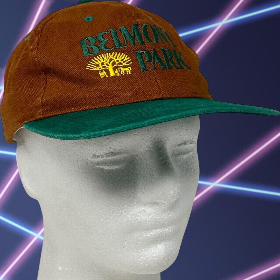Vintage Belmont Park Baseball Hat Cap NYRA Horse Racetrack 90s Snapback ...