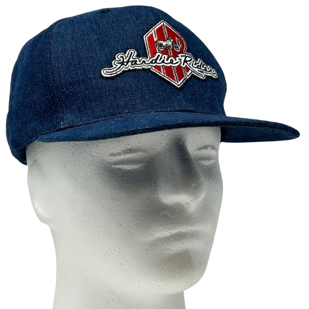 Hardie Riders Hat Vintage 90s Biker Motorcycle Irrigation Blue Baseball ...