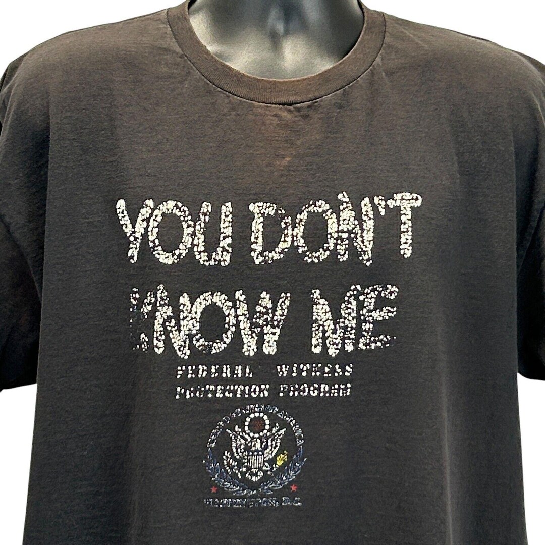 Vintage Federal Witness Protection Program T Shirt Mens X-large Y2ks ...