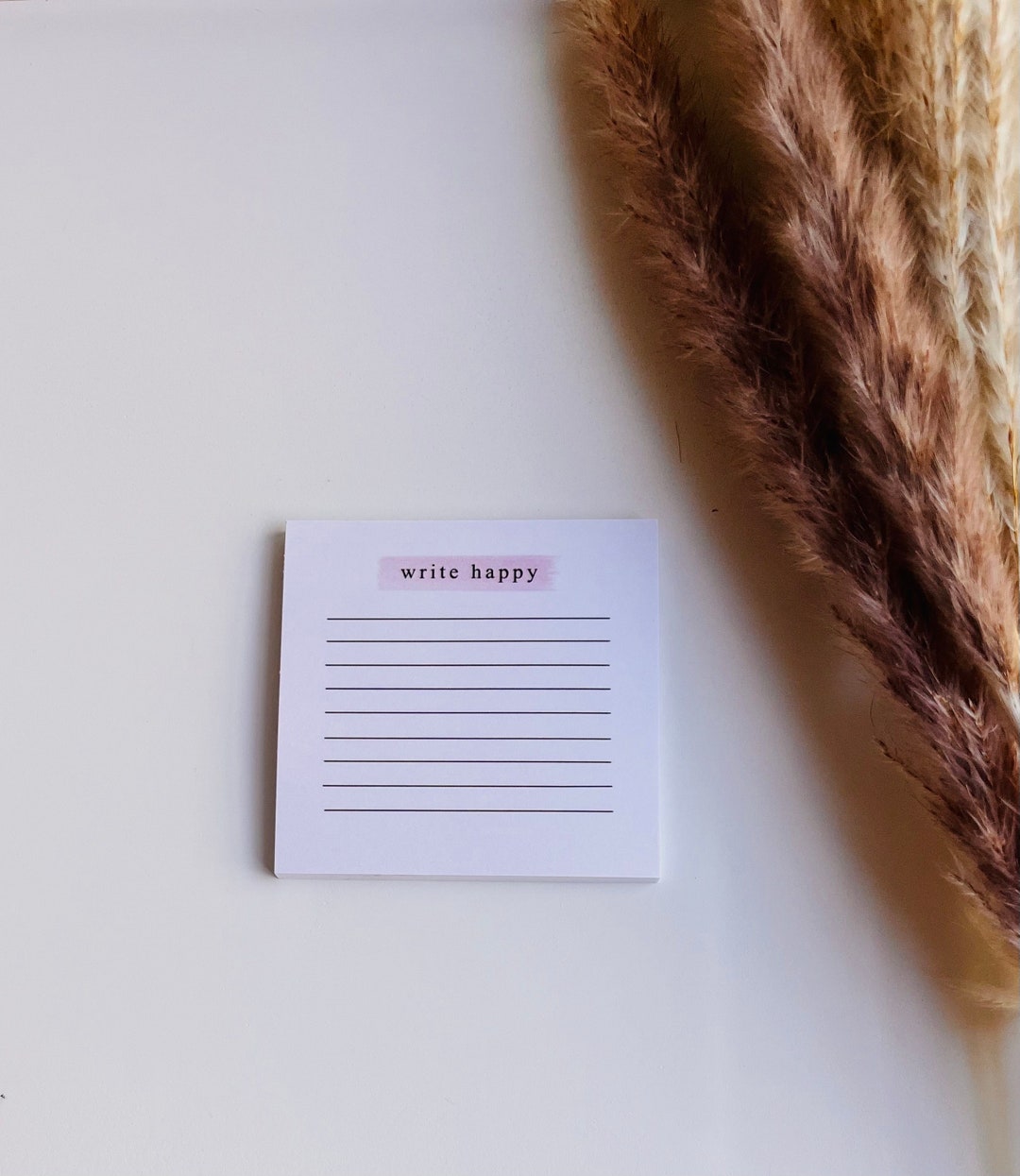 Write Happy Post-it Notes: 3x3 Minimalist Memo Pad - Etsy