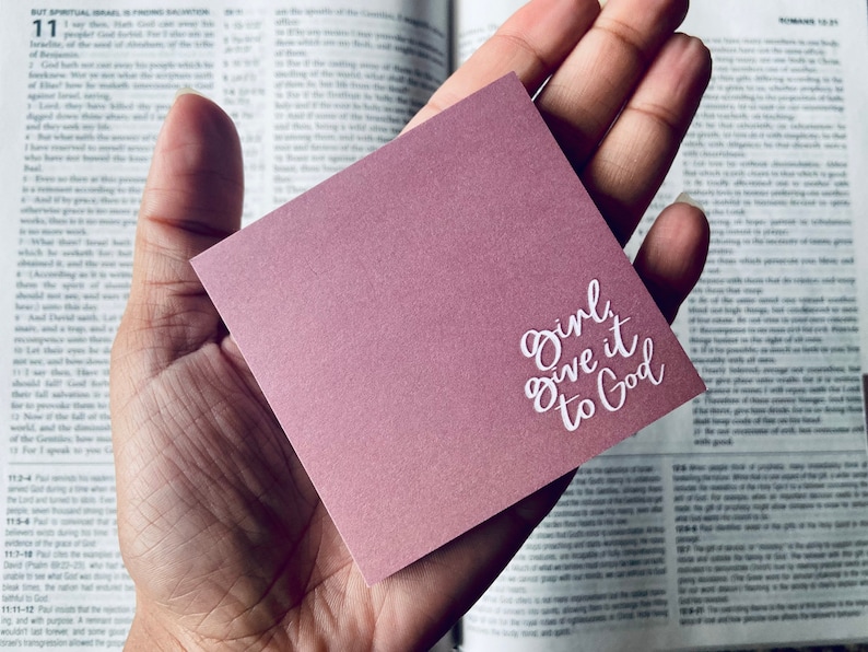 Post-it Notes Girl Give It to God 3x3 Christian Notepad - Etsy
