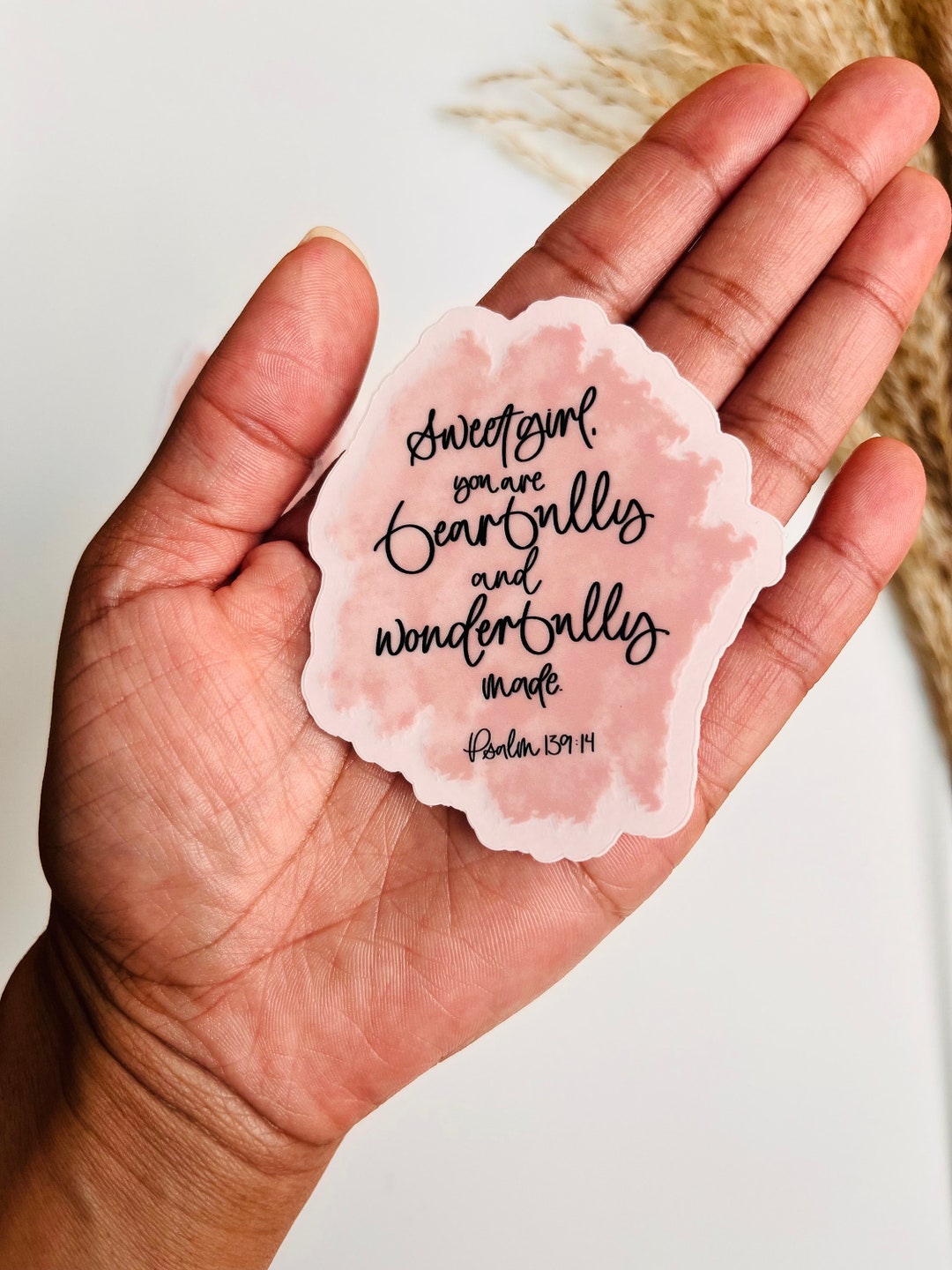 Fearfully and Wonderfully Made Christian Sticker, Psalm 139:14 Bible ...