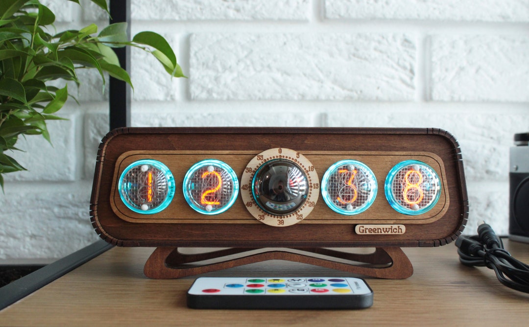 Nixie Tube Clock With Decatron: Vintage Style Table Clock - Etsy