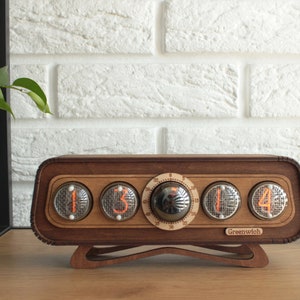 Nixie Tube Clock IN-4 With Dekatron Og-4 | Wood Walnut Case Clock - Etsy