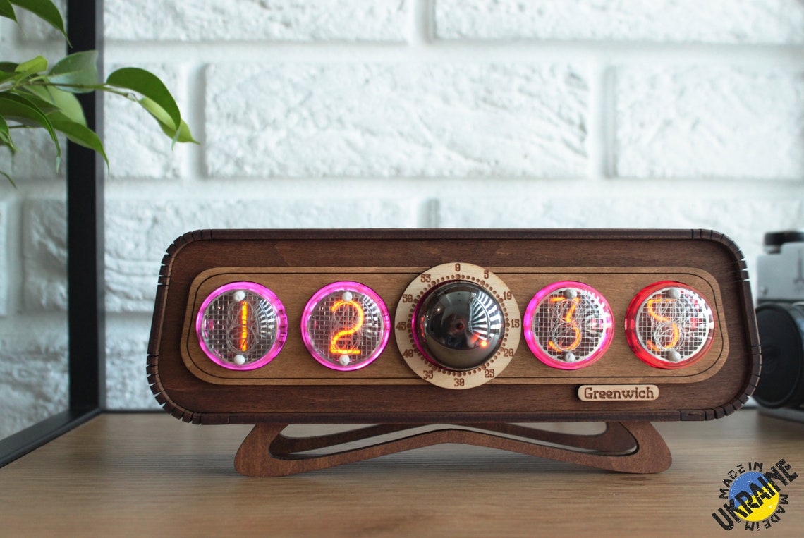 Nixie Tube Wall Clock Nixie Clock in 4 Decatron OG-4 Nixie - Etsy