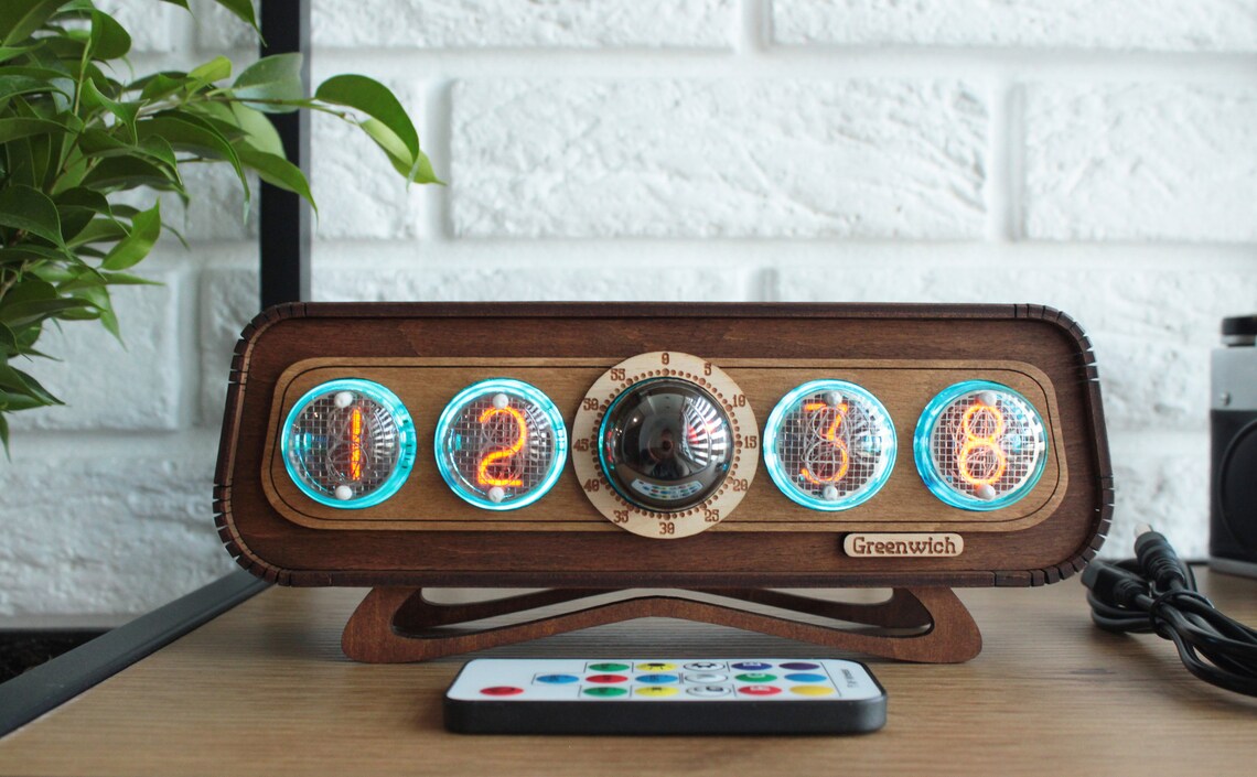Nixie Tube Wall Clock Nixie Clock in 4 Decatron OG-4 Nixie - Etsy