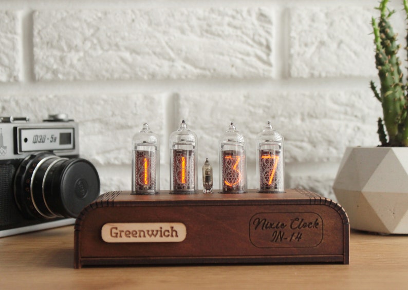 BESTSELLER Nixie Clock In-14 Neon Sign Nixie Tube In-14 Gift for Dad ...