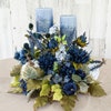 Fall Centerpiece, Blue Fall Centerpiece, Blue Fall Floral Arrangement ...