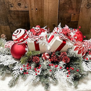 Christmas Centerpiece, Large Christmas Table Decor, Luxe Christmas ...