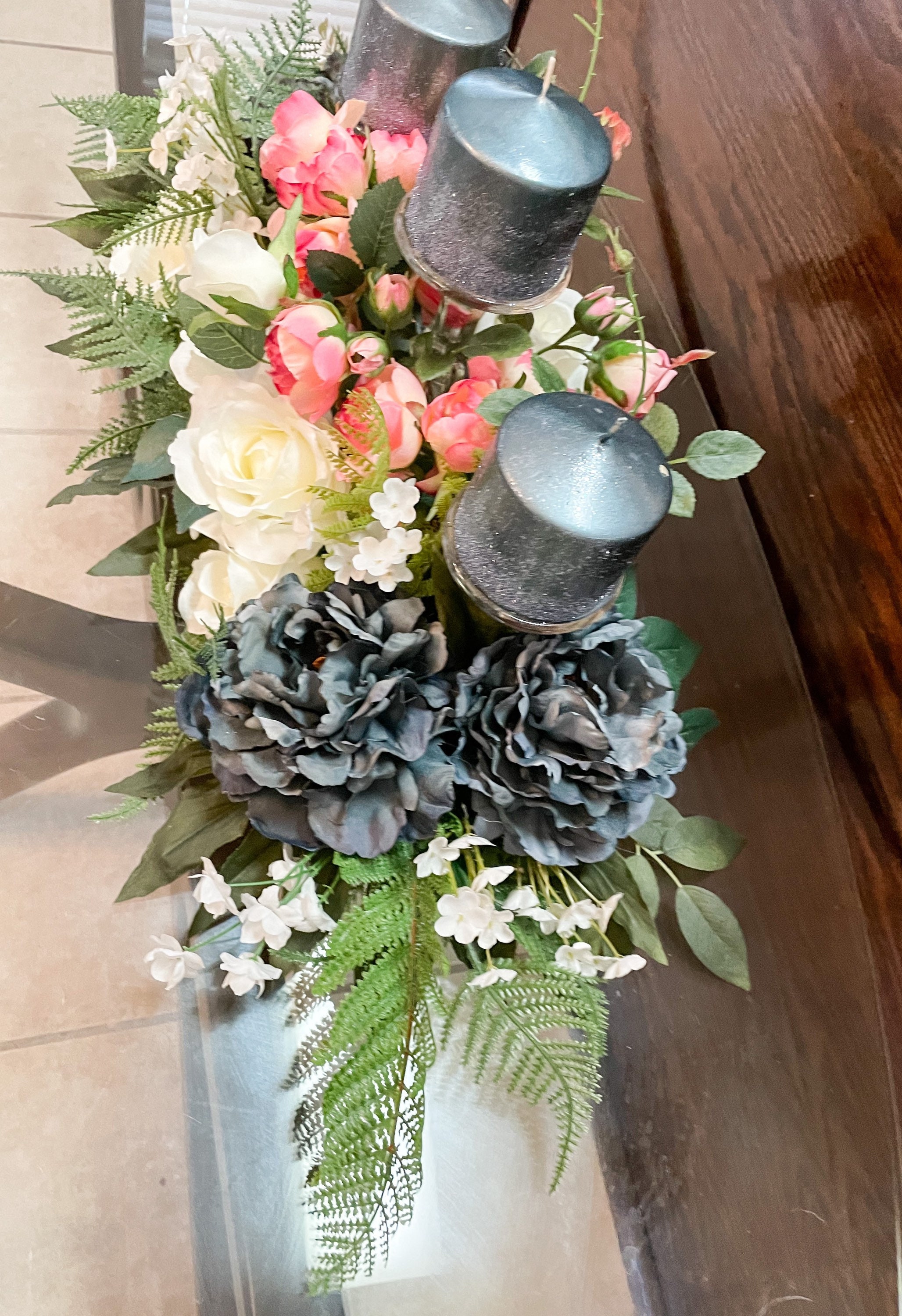 Large Floral Arrangement, Floral Centerpiece, Large Floral Table Decor ...