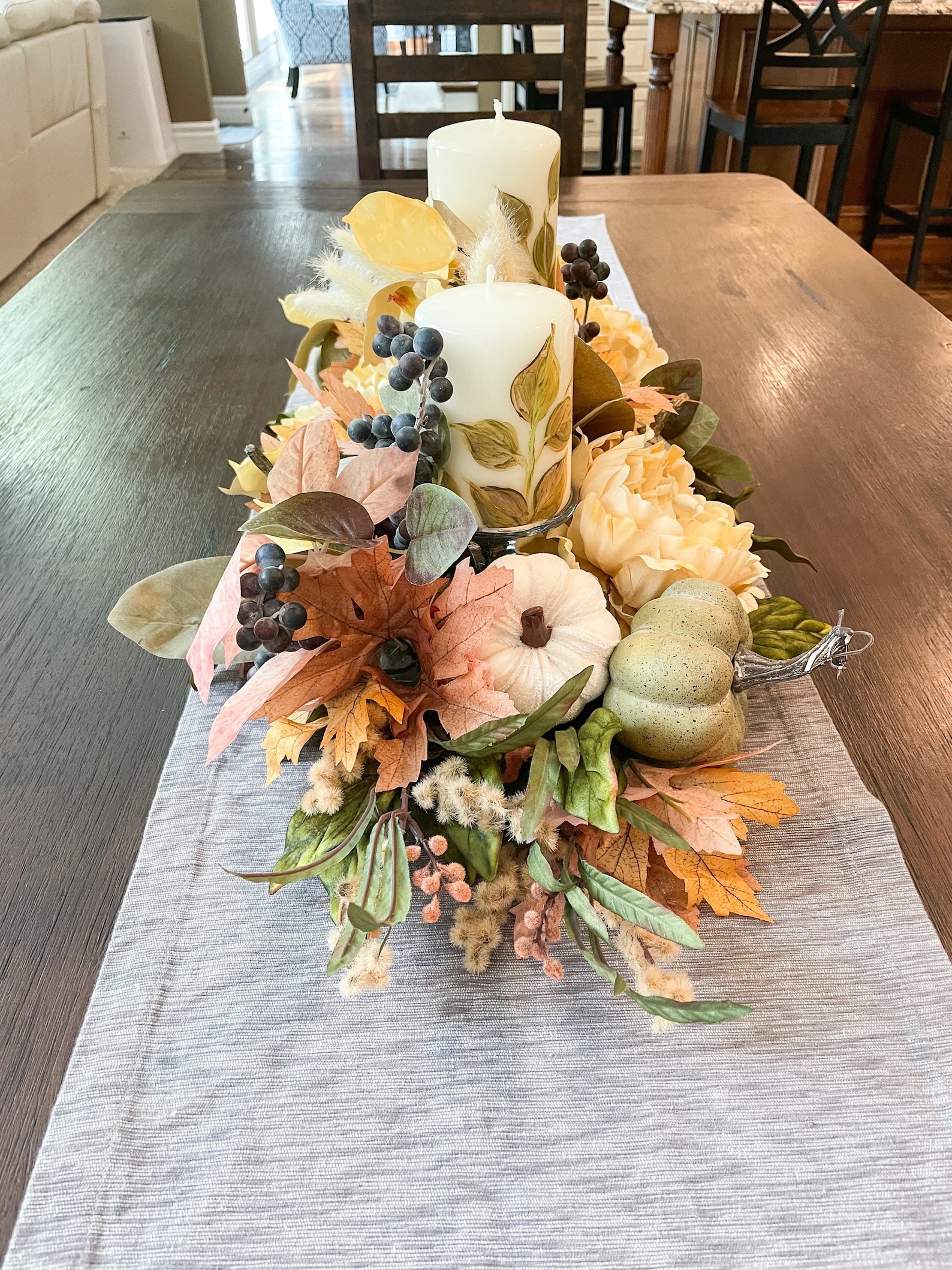 Fall Centerpiece, Fall Table Centerpiece, Fall Table Decor, Large ...