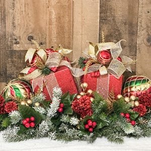 Christmas Centerpiece, Large Christmas Table Decor, Luxe Christmas ...