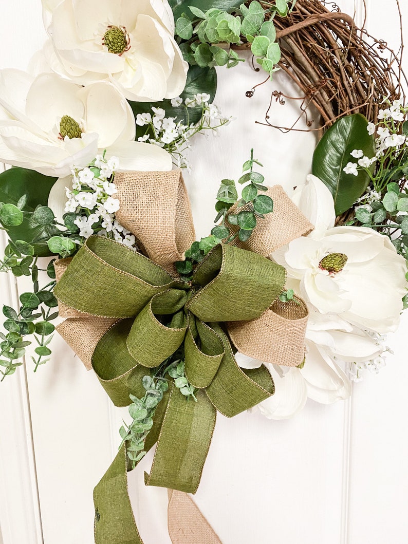 Magnolia Wreath Everyday Wreath Farmhouse Wreath Summer - Etsy