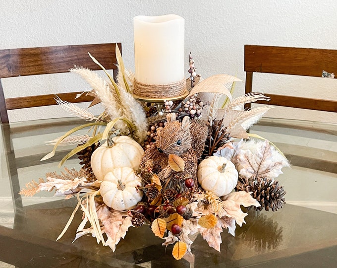 Fall Centerpiece, Farmhouse Fall Centerpiece, Fall Table Decor ...