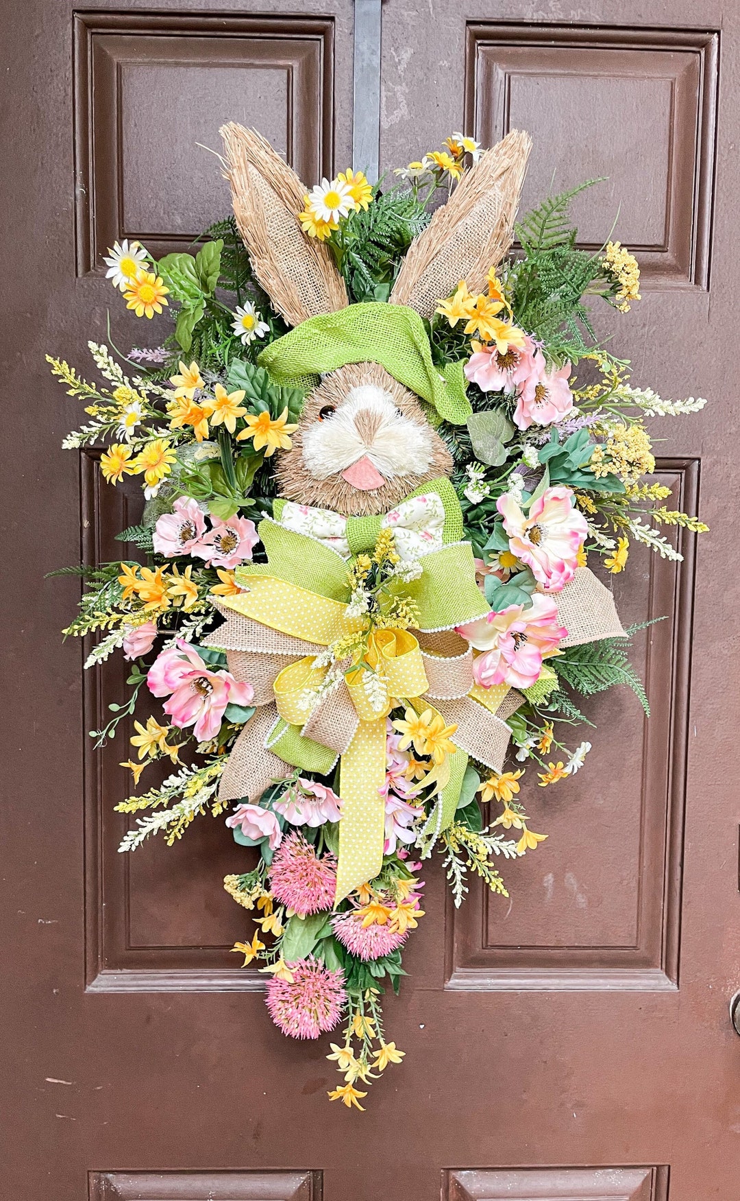 Easter Wreath, Easter Swag, Bunny Wreath, Bunny Swag, Easter Door Decor ...