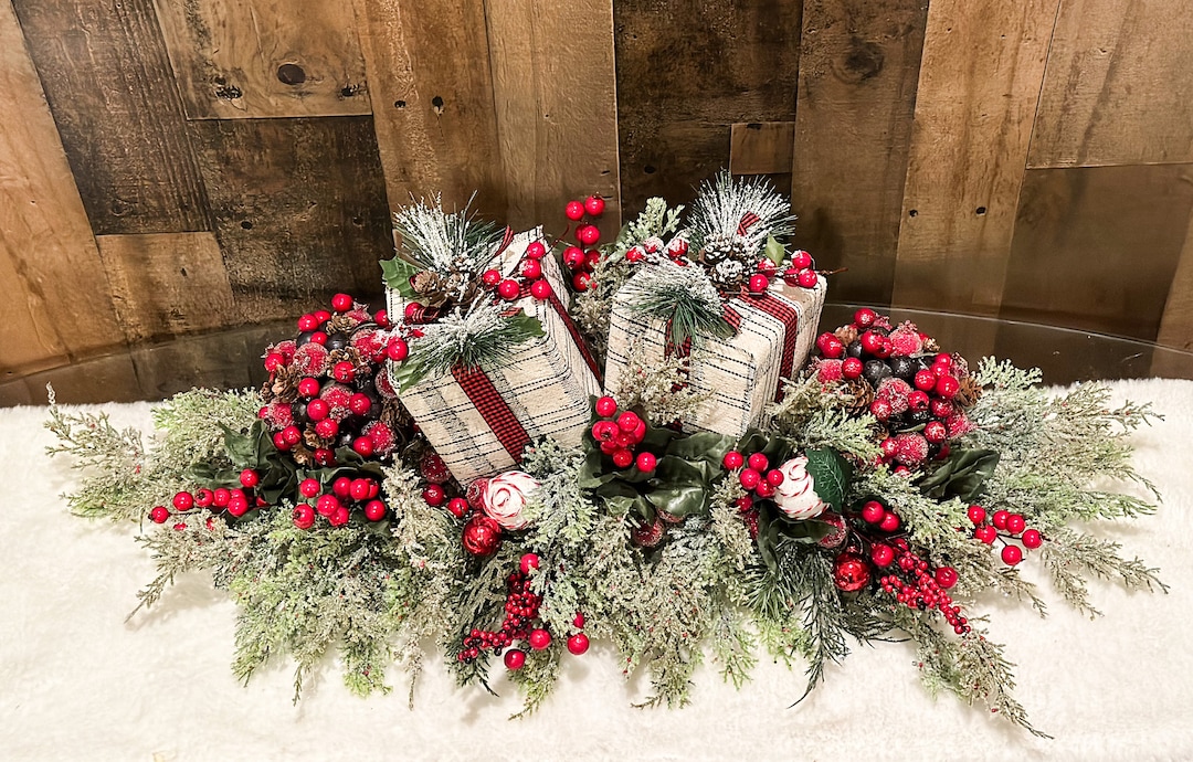 Christmas Centerpiece, Large Christmas Table Decor, Luxe Christmas ...