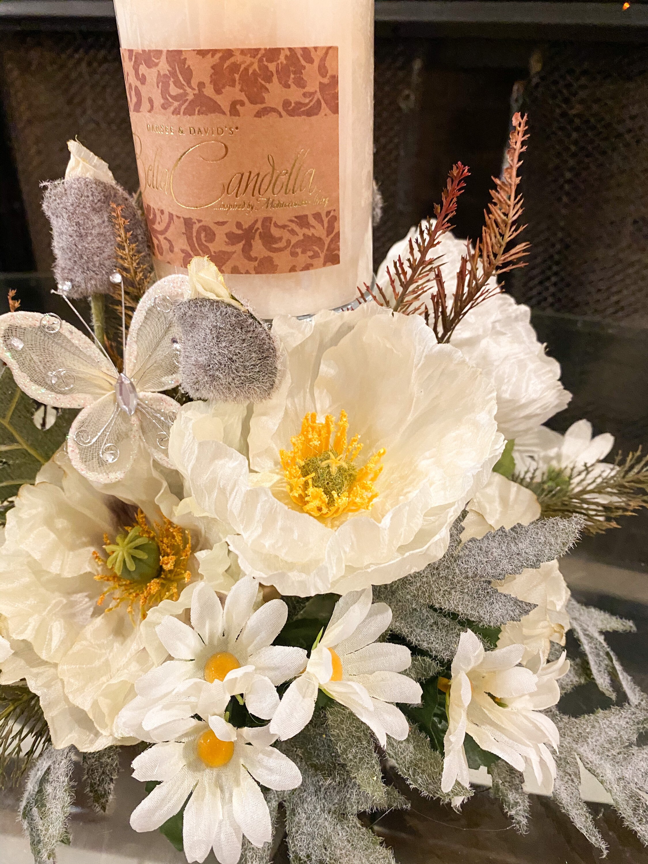 Spring Centerpiece white poppy centerpiece after holiday | Etsy