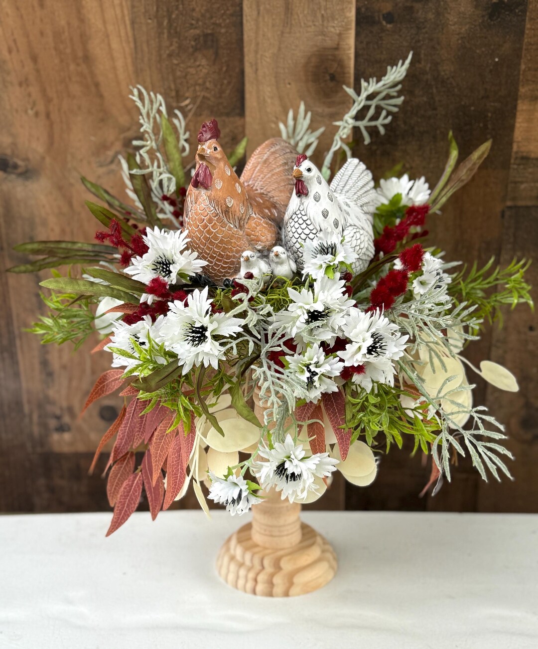 Large Farmhouse Centerpiece, Farmhouse Table Decor, Rooster Centerpiece ...