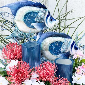 Beach Decor, Fish Decor, Beach Centerpiece, Nautical Centerpiece, Large ...